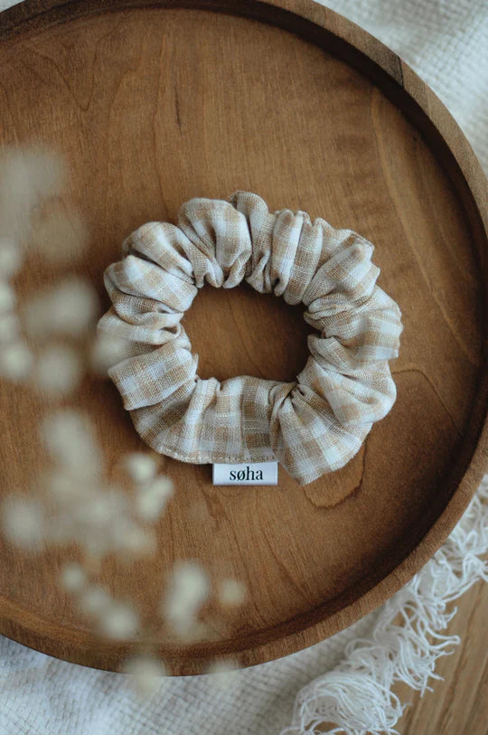 Chouchou à carreaux - Gingham - SOHA & CO – FleurExcel Inc.