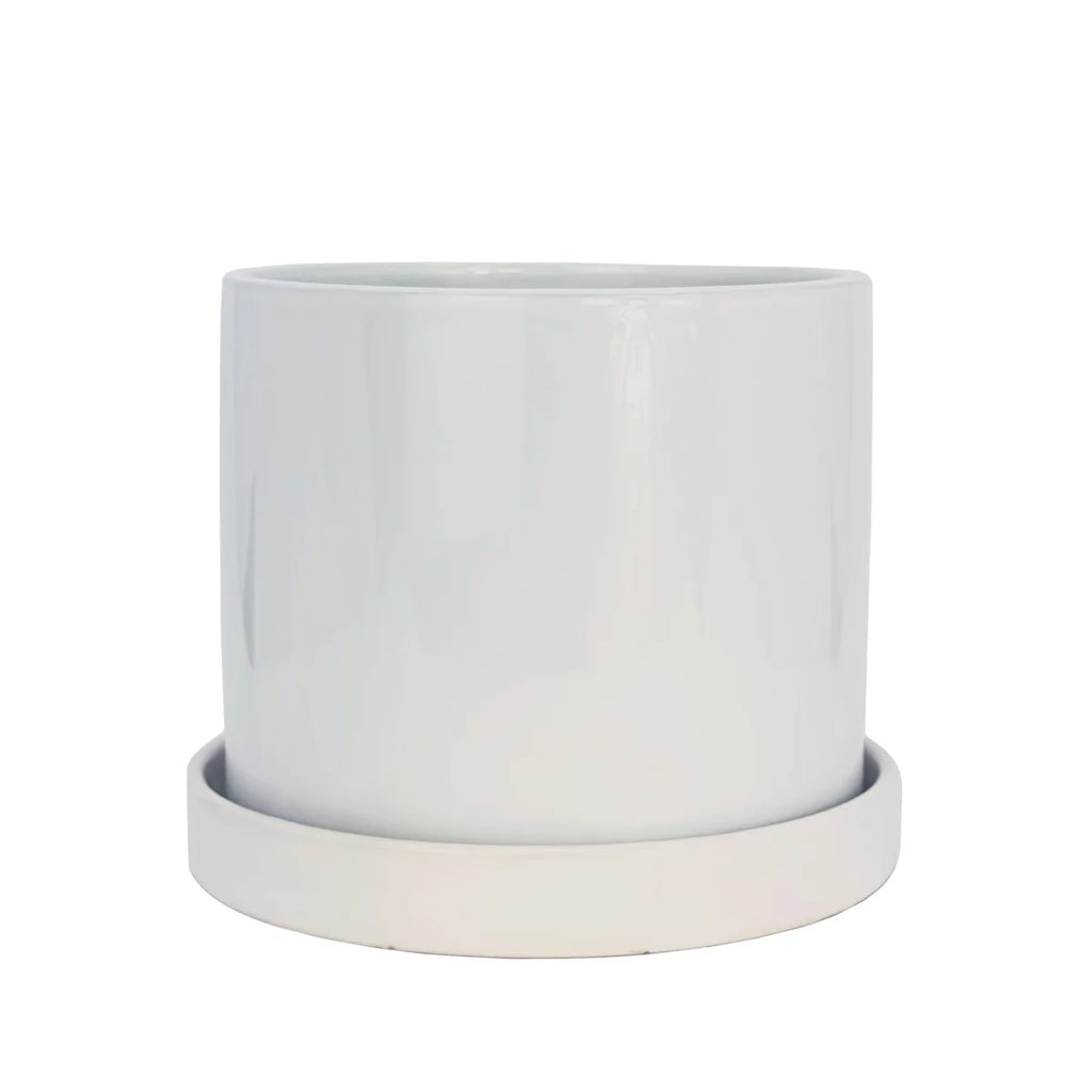 Capri pot with saucer white - 12.5x10.25" – FleurExcel Inc.