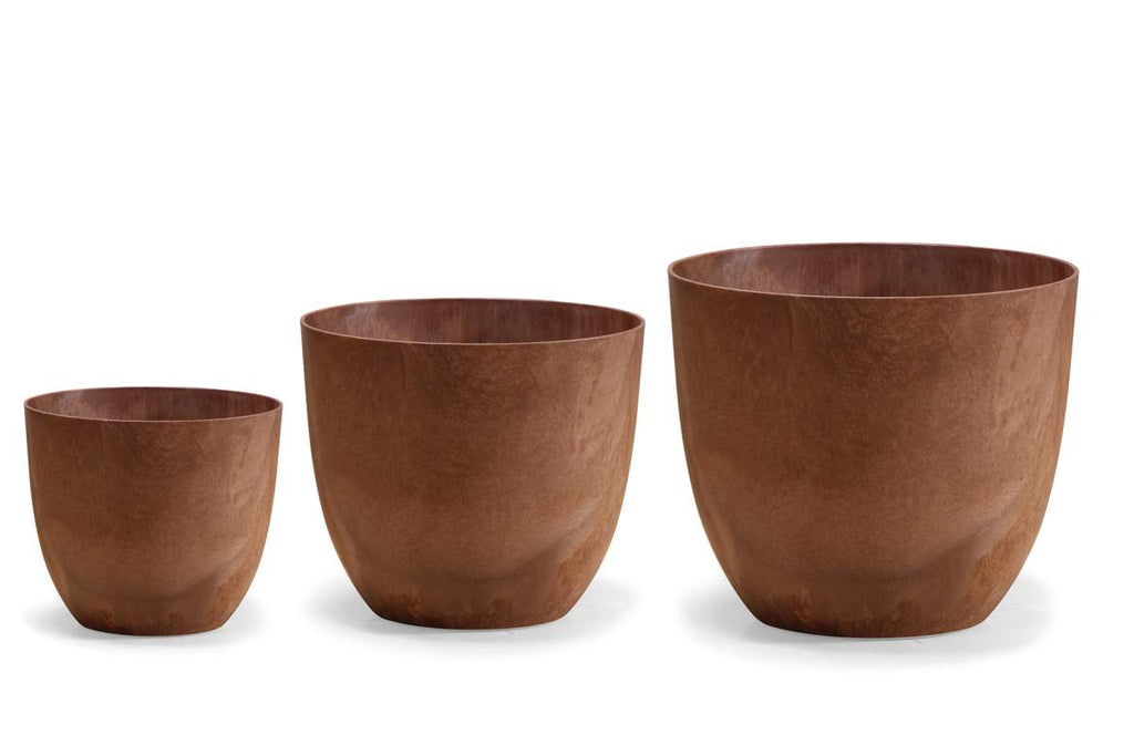 Pots bola rouille -trois grandeurs disponibles Arstone – FleurExcel Inc.