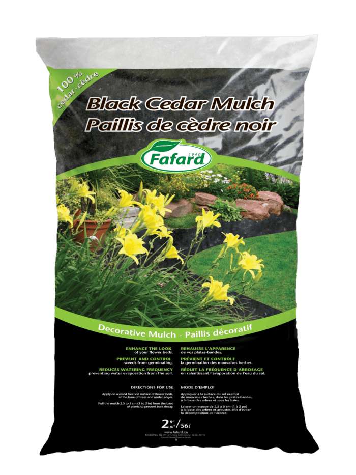 Paillis de cèdre Noir 85 litres (2 pi³) FAFARD – FleurExcel Inc.