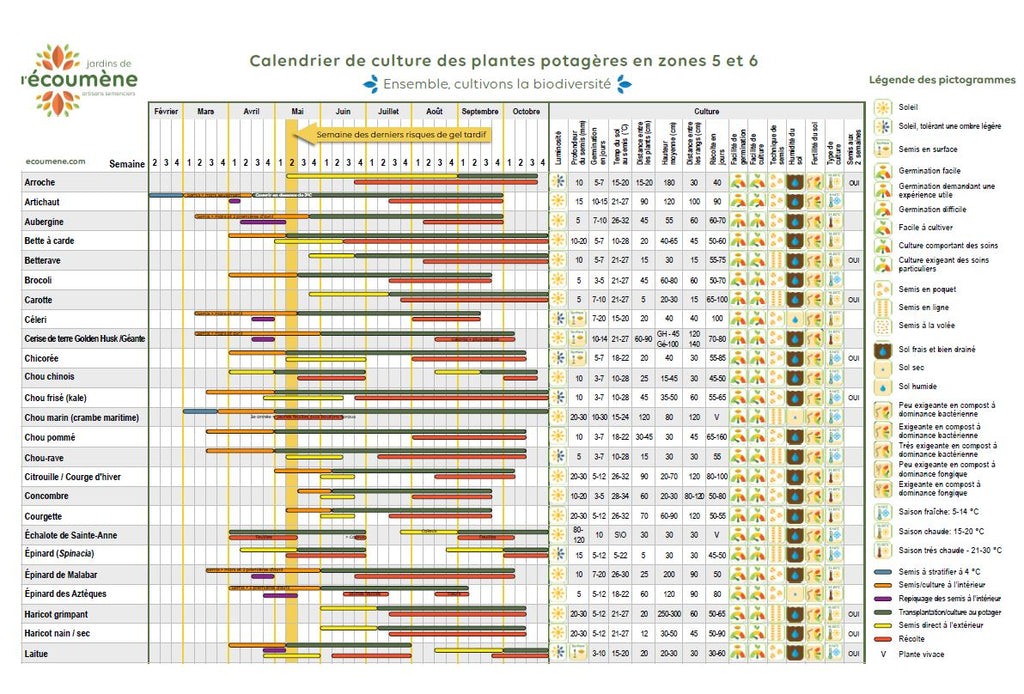 Calendriers de culture - Écoumène – FleurExcel Inc.